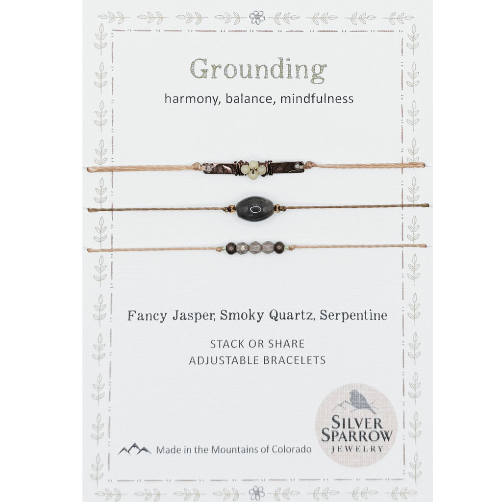 Grounding Stackable Bracelet Trio – Silver Sparrow Jewelry